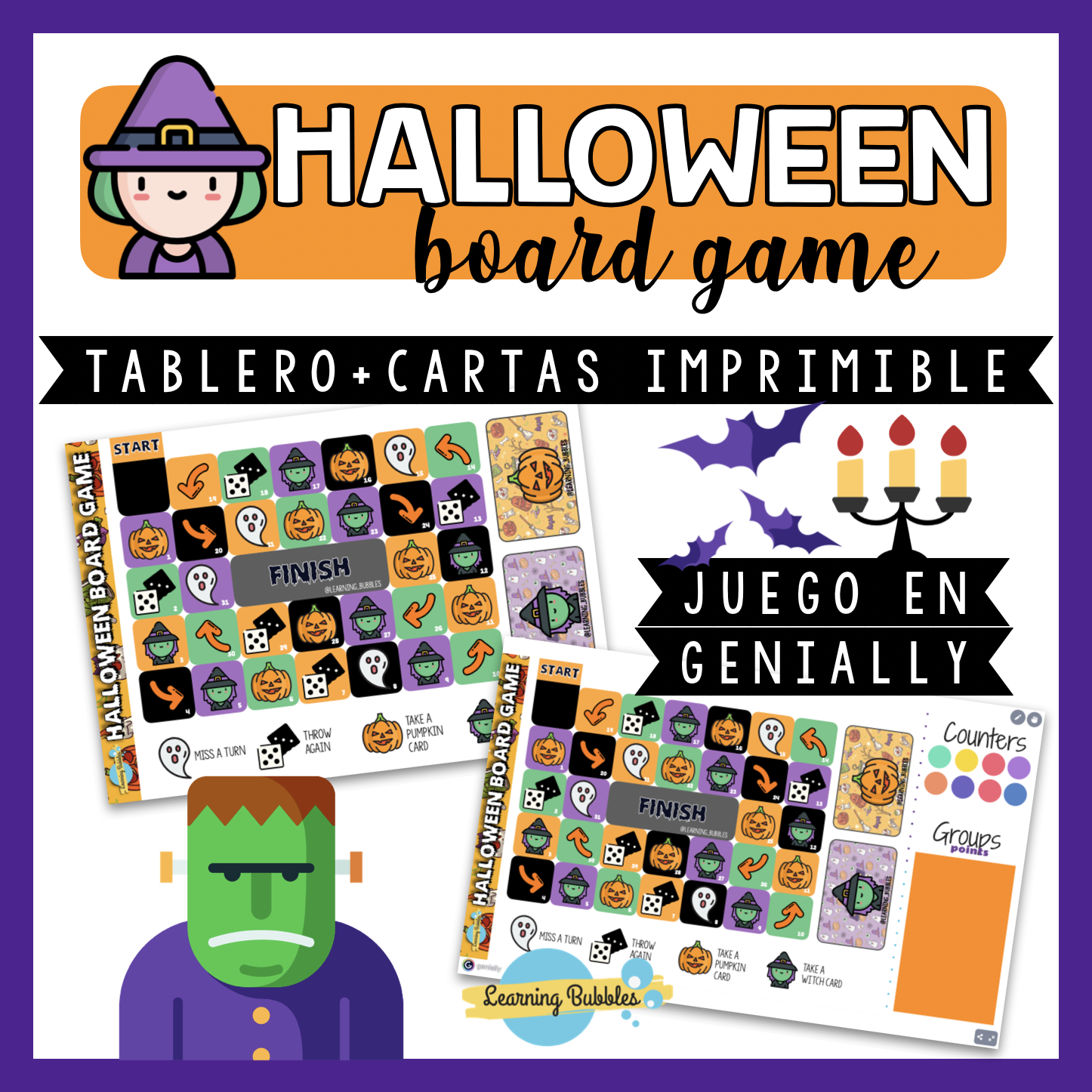 Halloween Board Game [DESCARGABLES] - Learning Bubbles