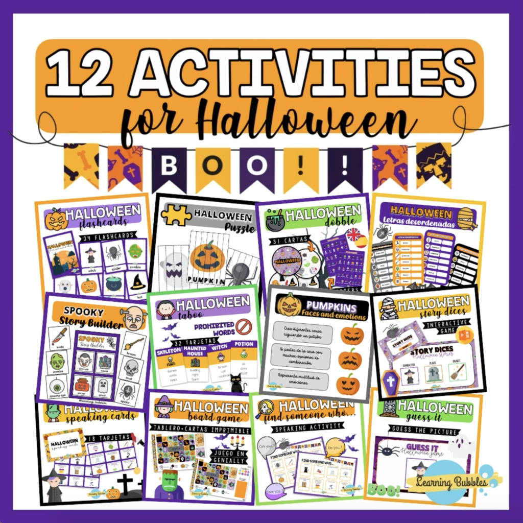 ️ 12 ACTIVIDADES Y RECURSOS PARA HALLOWEEN 2020 - Learning Bubbles