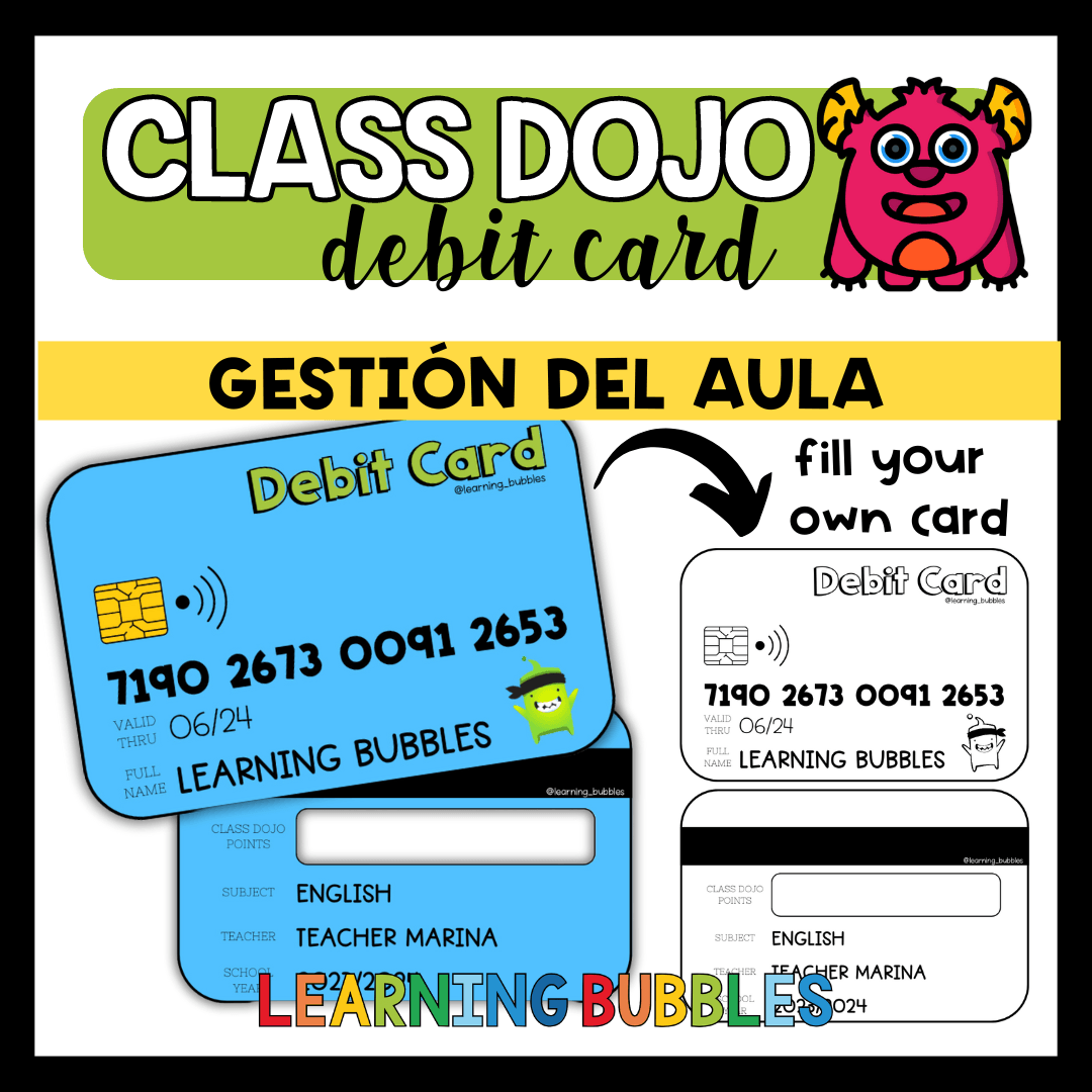 Debit card - Class Dojo [DESCARGABLES] - Learning Bubbles