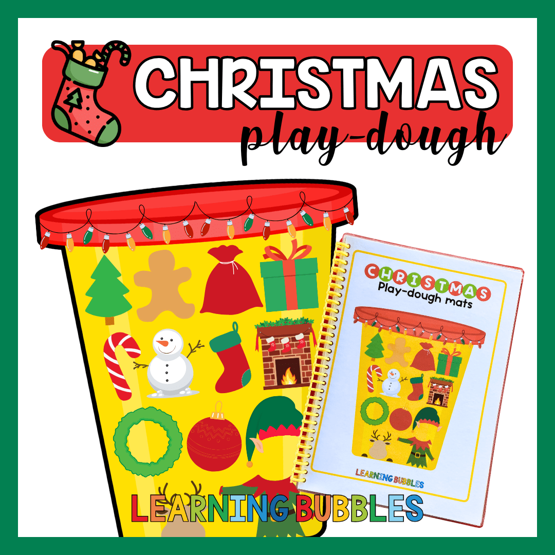 Christmas playdough mats [DESCARGABLES] - Learning Bubbles