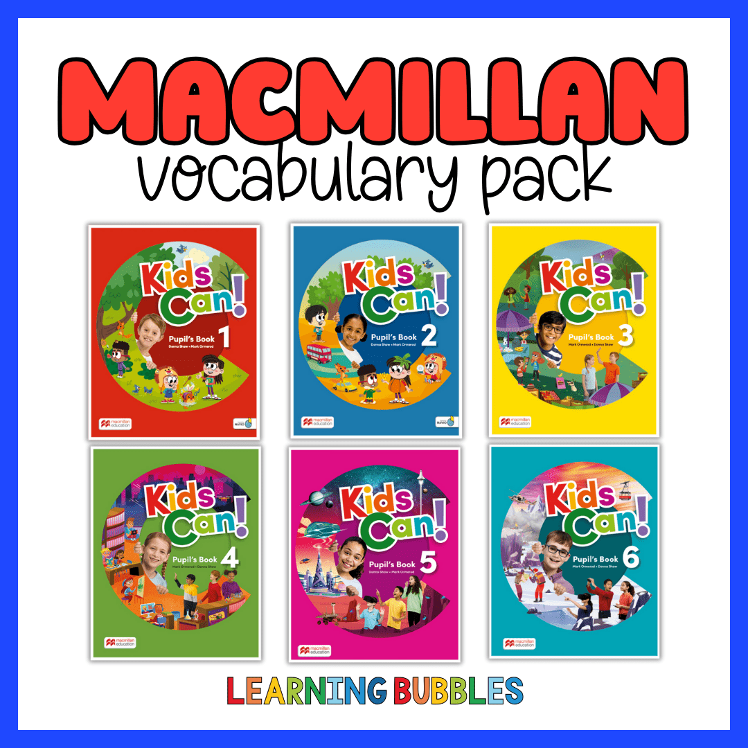 MACMILLAN (Kids Can!) Vocabulary pack [DESCARGABLES] - Learning Bubbles